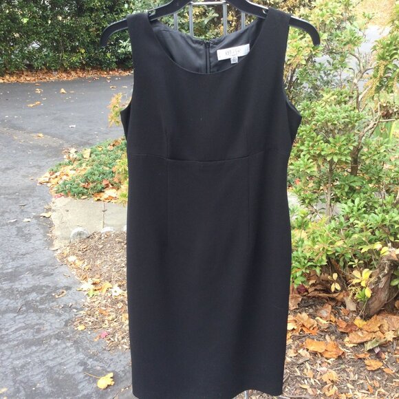 Kasper | Dresses | Kasper High Shift Chest Seeveless Black Midi Dress ...